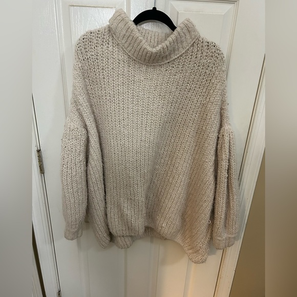 Free People | Sweaters | Tan Oversized Sweater | Poshmark